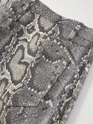 Gabriela Hearst Ezra Snake-print Recycled Mid-rise Bootcut Jeans - Gray