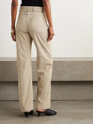 Loewe Suede Straight-leg Pants