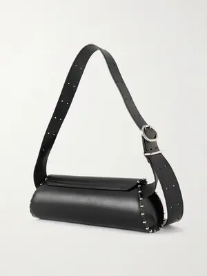 JIL SANDER Cannolo Small Embellished Leather Shoulder Bag