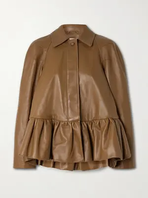 LIBEROWE City Ruffled Leather Jacket