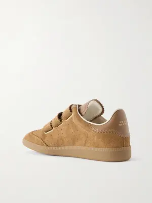 Isabel Marant Beth Leather-trimmed Suede Sneakers