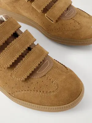 Isabel Marant Beth Leather-trimmed Suede Sneakers