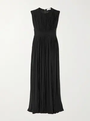 Zimmermann Hypnotic Gathered Paneled Maxi Dress - Black