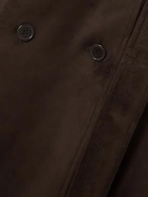 THE FRANKIE SHOP Pembroke Brushed Trench Coat - Brown