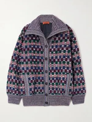 Missoni Checked Wool-blend Longline Jacket