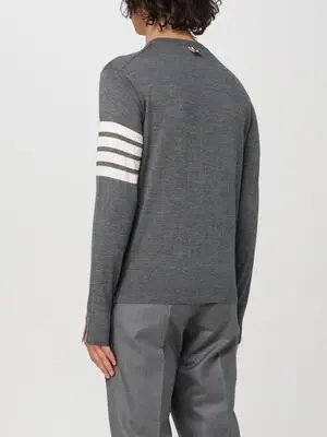 Thom Browne 4-bar Stripes Wool Pullover - Grey