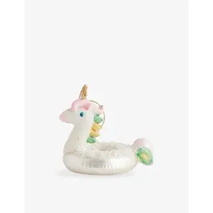 SELFRIDGES EDIT Unicorn Glass Christmas Decoration - One-color
