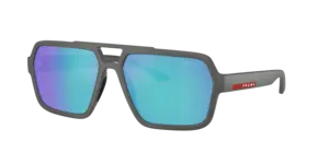 Prada Sunglasses Light Green Mirror Blue