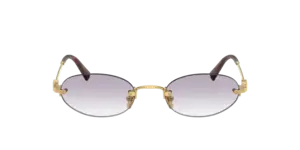 Miu Miu Rimless Sunglasses - Clear Gradient Dark Grey