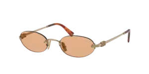Miu Miu MIU MIU Rimless Sunglasses Orange