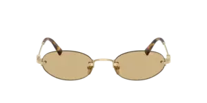 Miu Miu Rimless Sunglasses - Yellow