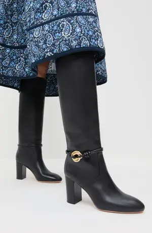 LOEFFLER RANDALL Goldy Tall Boots - Black/gold
