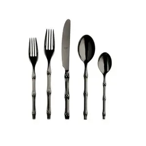 MEPRA Bali Flatware Set5 Pieces Black Gold