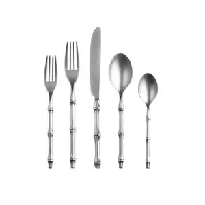 MEPRA Bali Flatware Set5 Pieces Pewter Silver