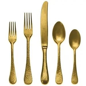 MEPRA Epoque Flatware Set20 Pieces Pewter Gold