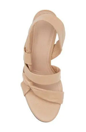 KOKO + PALENKI Brandy Slingback Sandal - Beige Leather