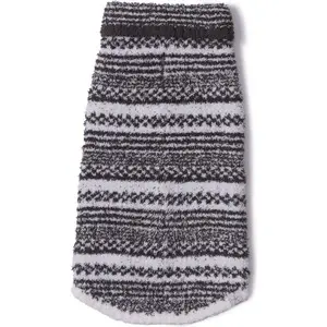 Barefoot Dreams Cozychic® Checkered Stripe Pet Sweater - Dark Moss-pearl