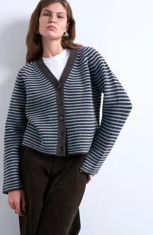 Topshop Striped Cardigan