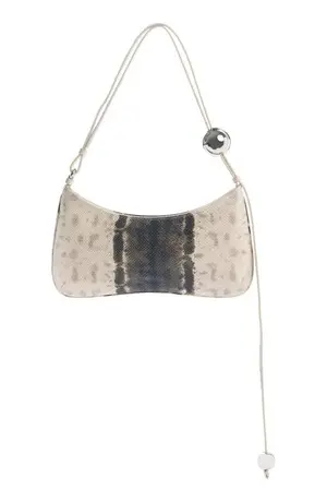 Jacquemus Le Bisou Perle Snake Embossed Leather Shoulder Bag - Multi-beige 015