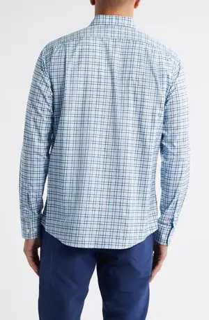 Johnnie-o Jaden Check Stretch Button-up Shirt