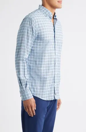 Johnnie-o Jaden Check Stretch Button-up Shirt