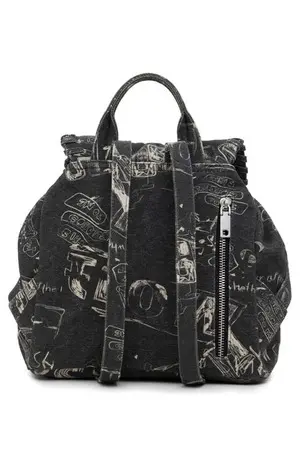 Desigual Mixed Media Canvas Backpack