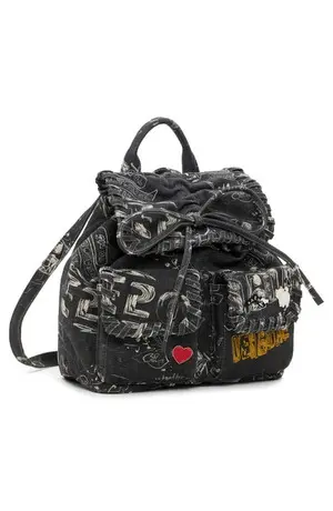 Desigual Mixed Media Canvas Backpack