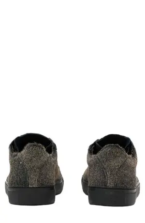 John Varvatos 315 Reed Genuine Calf Hair Low Top Sneakers - Charcoal