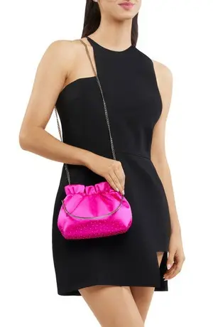 OLGA BERG Archie Top Handle Clutch - Fuchsia