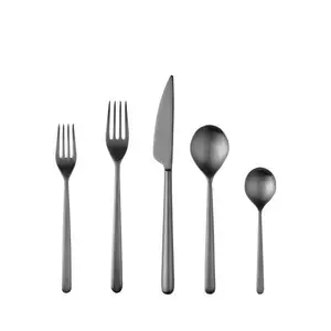 MEPRA Linea Flatware Set20 Pieces Ice Black Gold