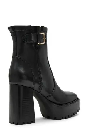 Steve Madden Summit Platform Bootie - Black Leather