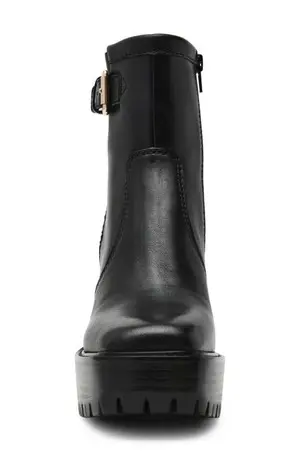 Steve Madden Summit Platform Bootie - Black Leather