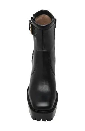 Steve Madden Summit Platform Bootie - Black Leather