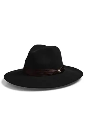 Rag & Bone Clara Wool Felt Fedora - Black