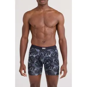 SAXX Multisport Mesh Boxer Briefs - Rem Tropic-black