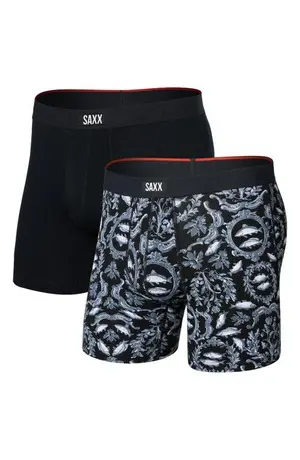 SAXX Vibe Xtra Assorted 2-pack Boxer Briefs - Backsplash/black