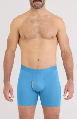 SAXX Droptemp™ Cooling Cotton Boxer Briefs - Parisian Blue