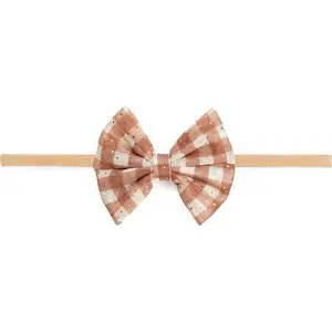 SWEET WINK Gingham Tulle Bow Baby Headband - Multicolor