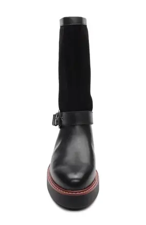 Sanctuary Milena Leather Boots - Black Leather/suede