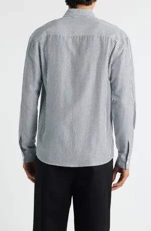KROST Embroidered Stripe Button-up Shirt
