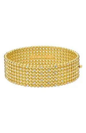Ted Baker London Bobbi Crystal Bobble Hinge Bracelet - Gold Tone/clear Crystal