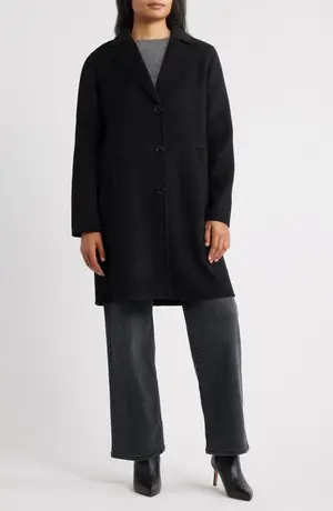 Michael Kors Wool-blend Tailored Coat With Scarf