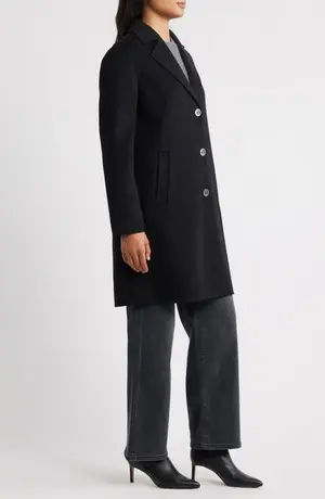 Michael Kors Wool-blend Tailored Coat With Scarf