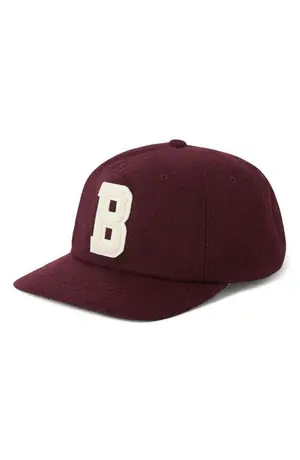 Brixton Logo Baseball Cap - Port Textured Wool
