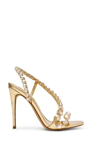 Steve Madden Slingback Sandal With Rhinestone Embellishments