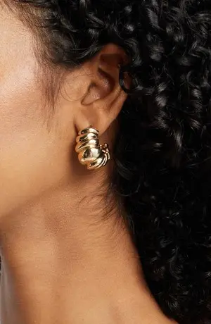 OPEN EDIT Mollusk Spiral Hoop Earrings