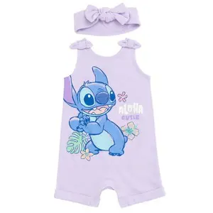 Disney Sleeveless Romper Headband Set - Lilo & Stitch Purple