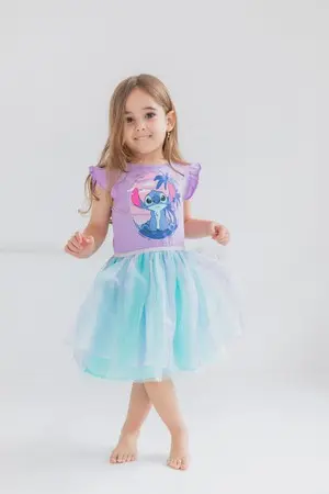 Disney Sleeveless Tulle Dress - Lilo & Stitch Multicolor