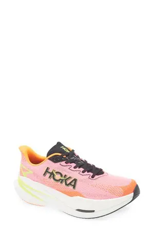 HOKA Mach X 3 Running Shoe - Neon Rose/neon Tangerine