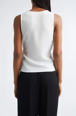 Emporio Armani Ruched Sleeveless Wrap Top
